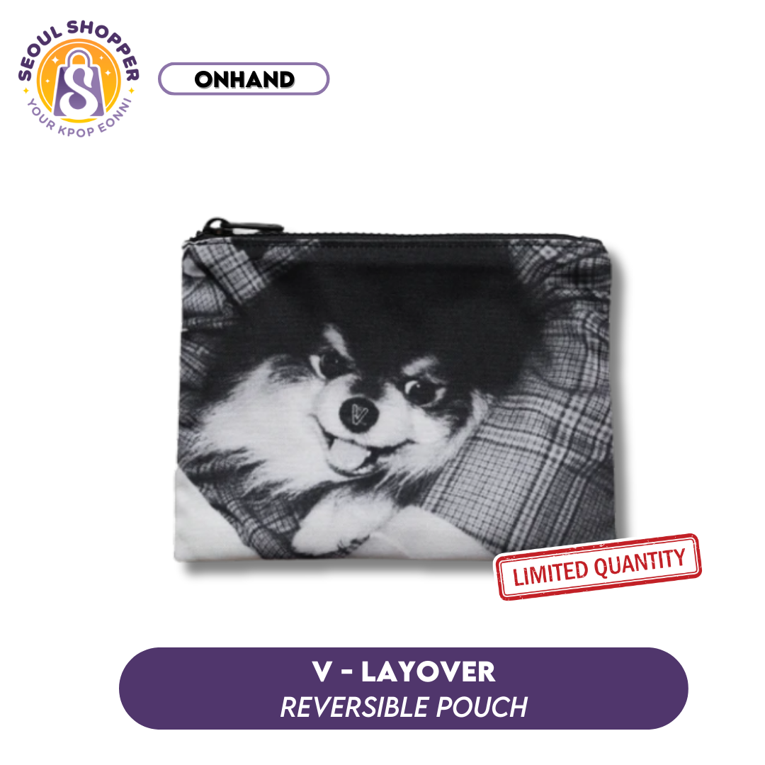 BTS V - LAYOVER MERCH - REVERSIBLE POUCH – Seoul Shopper